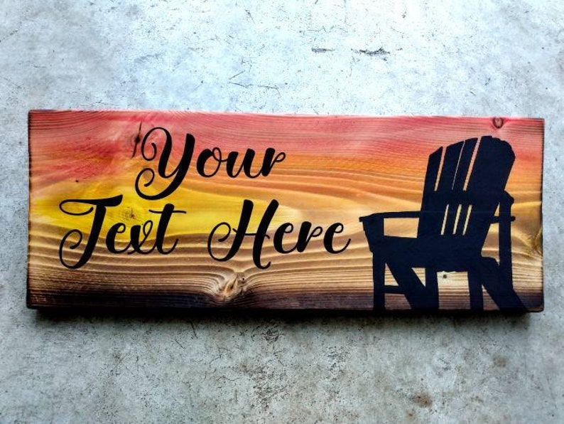 Custom Welcome Sign and Key Hook Board Muskoka Chair Cottage Lake Theme ...