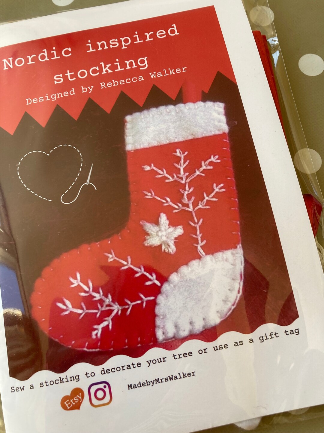 Nordic Stocking Sewing Kit - Etsy