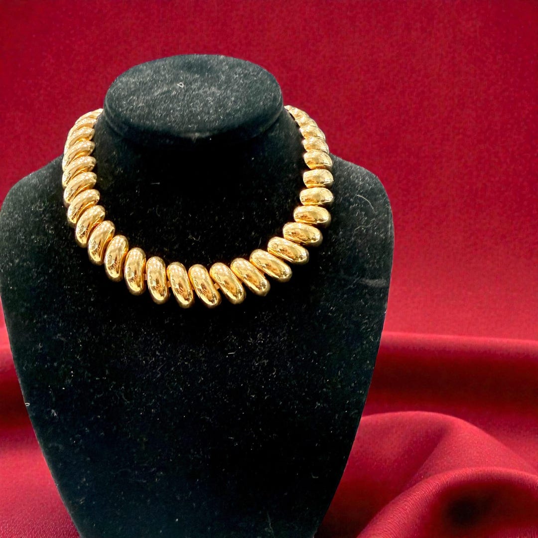 NAPIER Vintage Gold Cleopatra Collar - Etsy