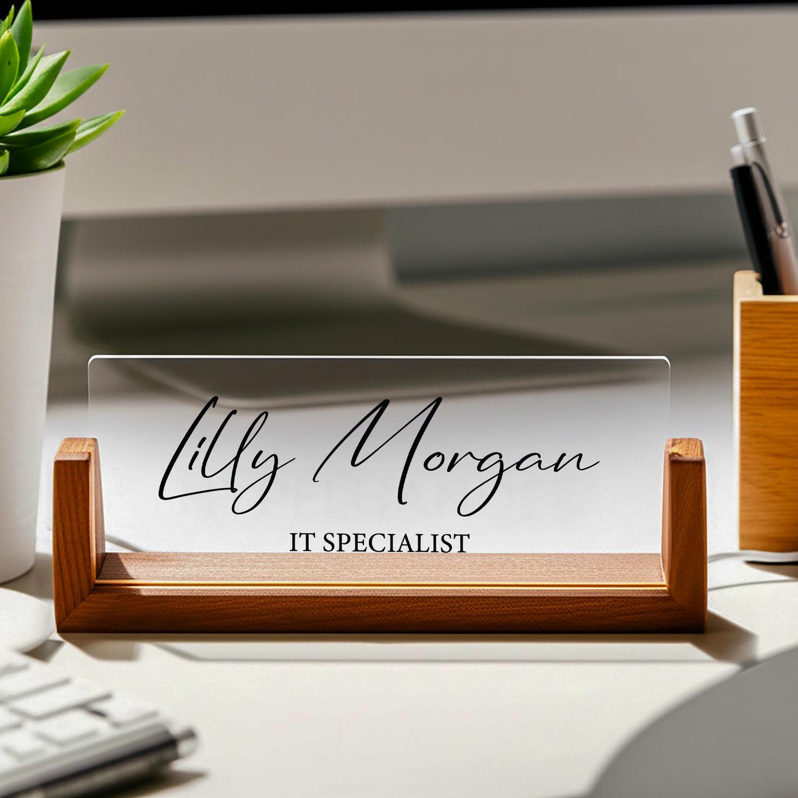 Personalized Office Desk Sign for Professionals, Teacher, Doctor ...