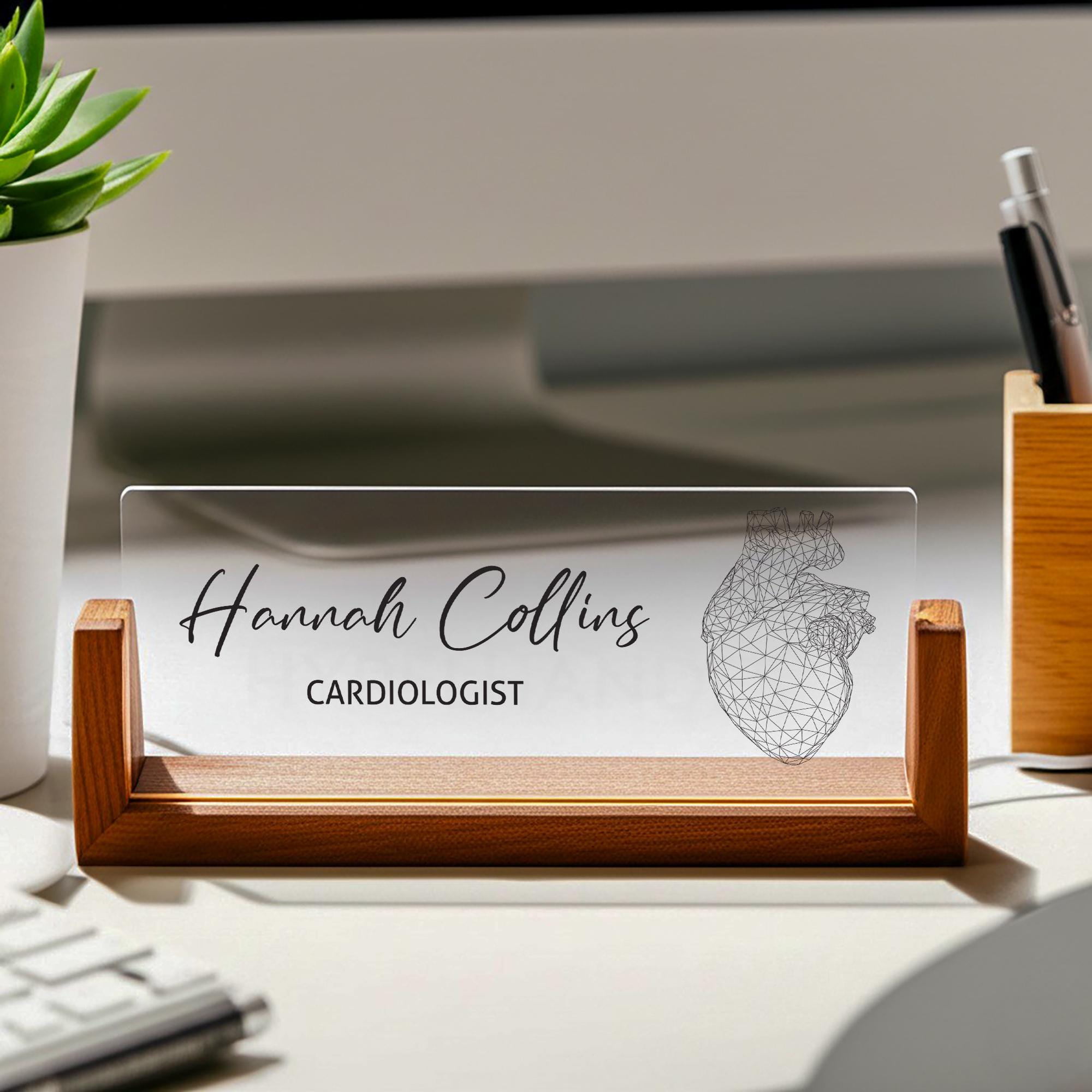 Heart Surgeon Personalized Name Plate - Unique Doctor Gift - Heart ...