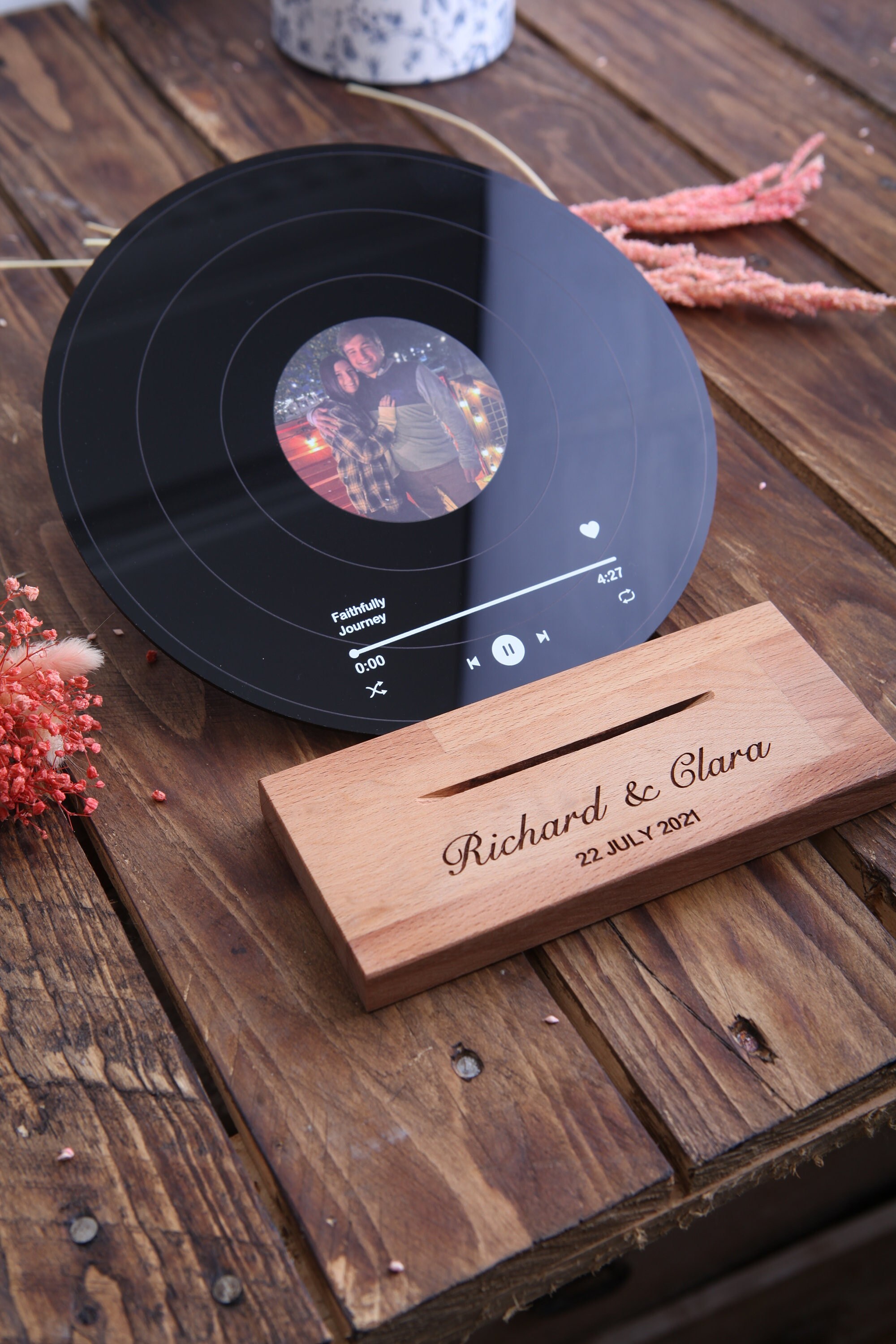 Personalized Record Display - Best Gift for Husband - Father Gift ...