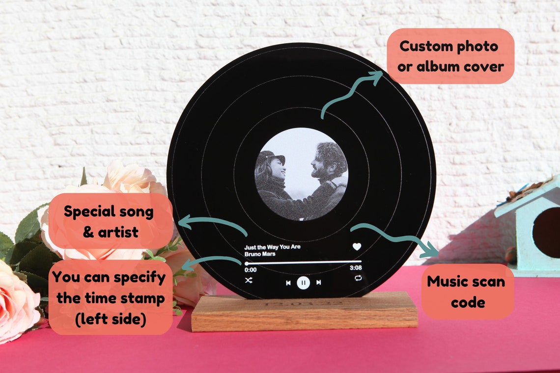 Personalized Record Display - Best Gift for Husband - Father Gift ...
