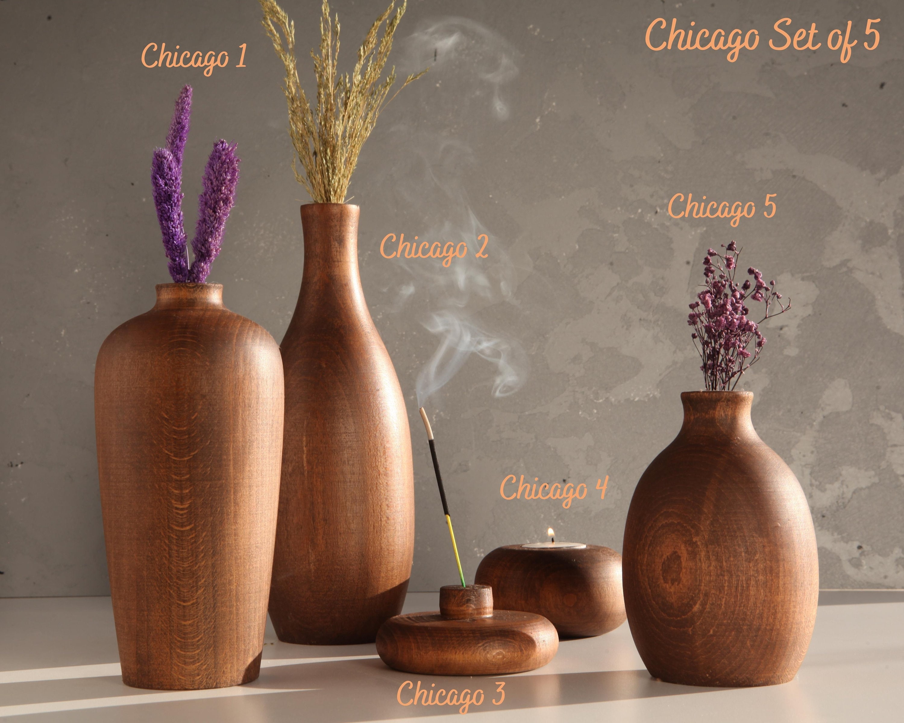 Handmade Vase Sets Flower Vase New Home Gift Minimalist - Etsy