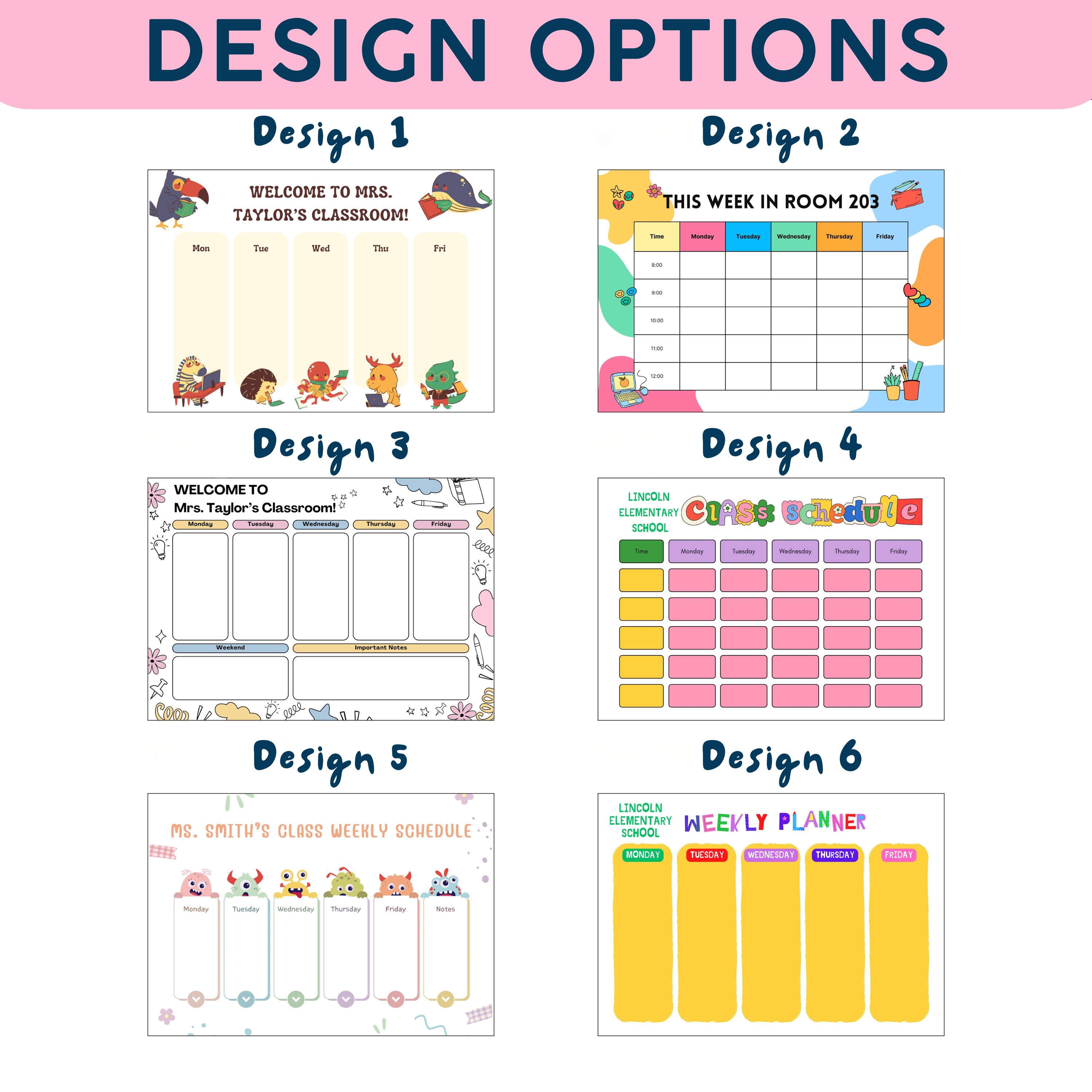 Custom Acrylic Weekly Schedule Board for Kids, Personalized Dry Erase ...