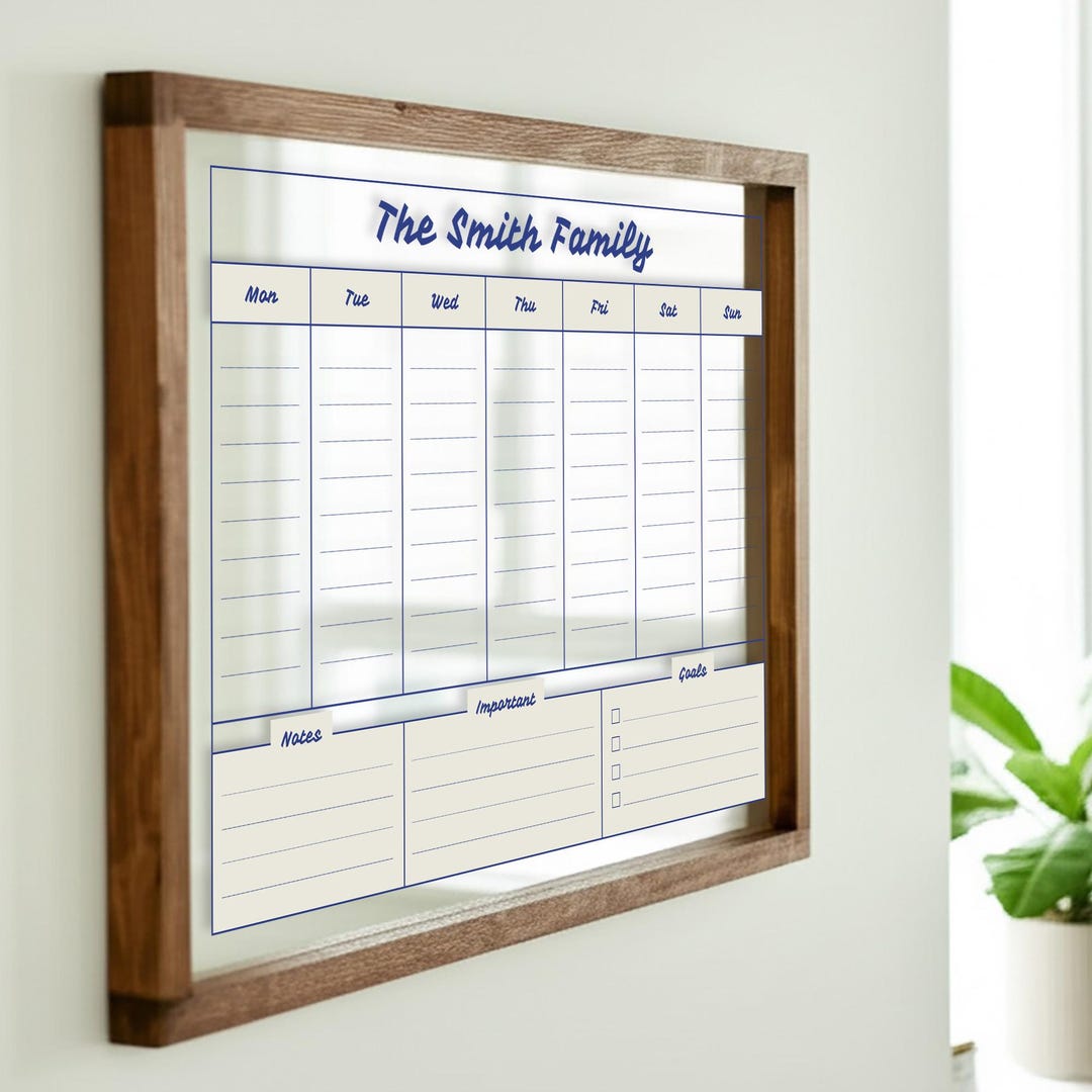 Personalized Whiteboard Office Decor - Custom Dry Erase Family Planner ...