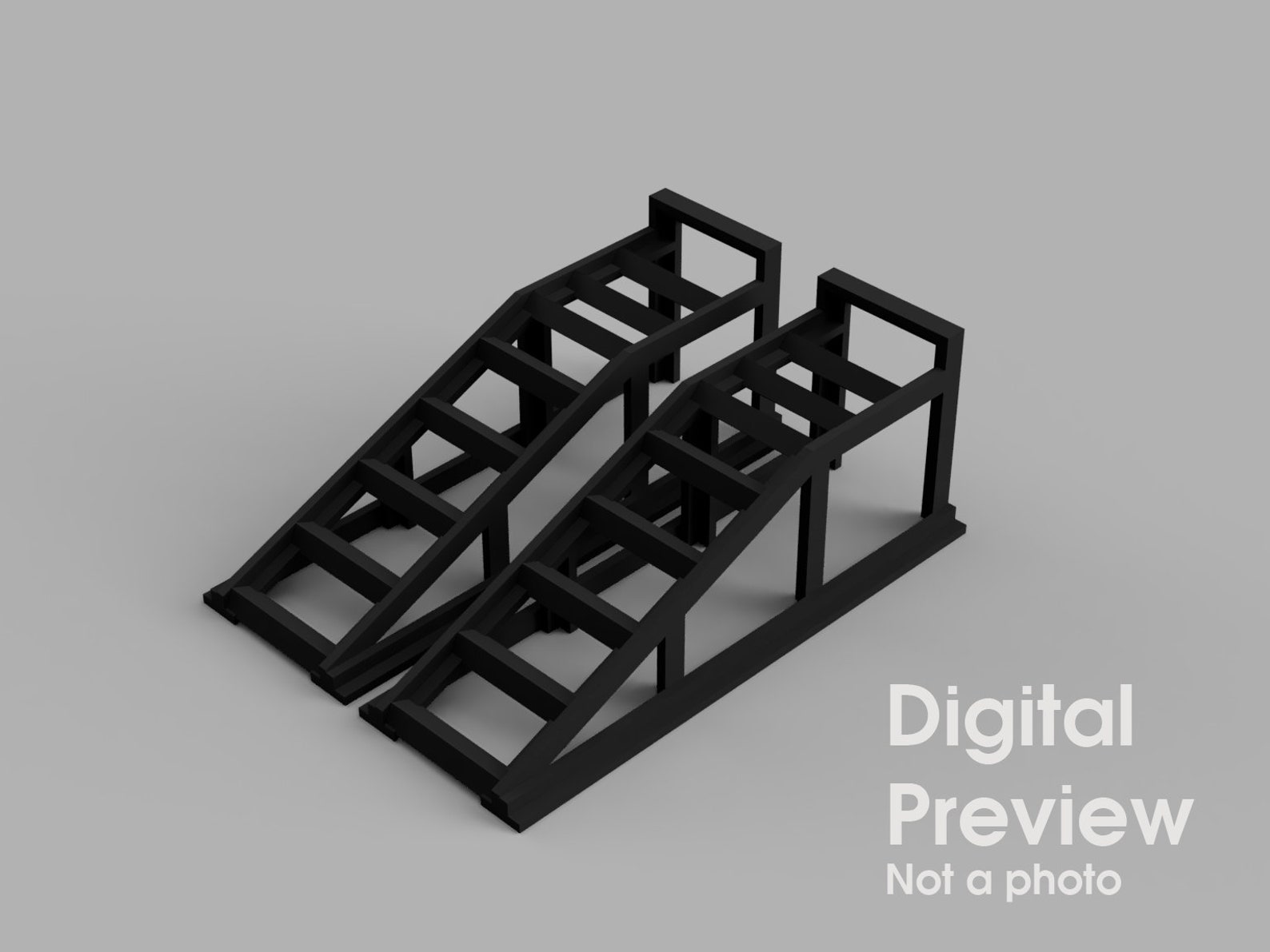 1:24 Scale 3D Model Vehicle Car Ramps (pair) Garage Diorama - Etsy