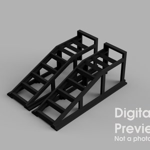 1:64 Scale 3D Model Vehicle Car Ramps (pair) Garage Diorama - Etsy