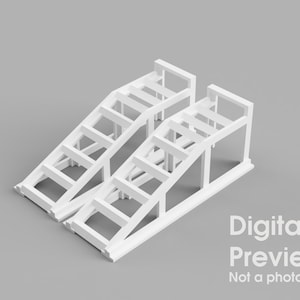 1:64 Scale 3D Model Vehicle Car Ramps (pair) Garage Diorama - Etsy