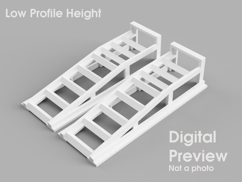 1:18 Scale 3D Model LOW PROFILE Car Ramps pair Garage Diorama - Etsy ...