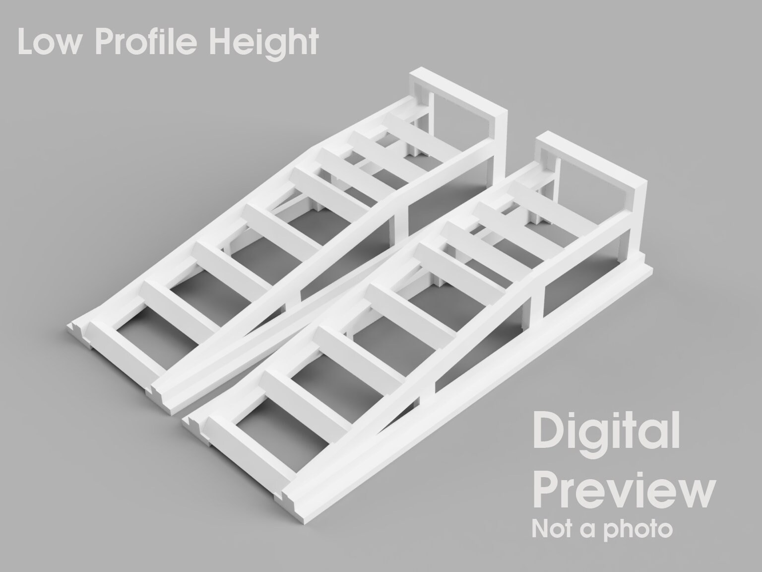 1:18 Scale 3D Model LOW PROFILE Car Ramps pair Garage Diorama - Etsy ...