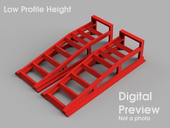 1:24 Scale 3D Model LOW PROFILE Car Ramps pair Garage | Etsy Australia