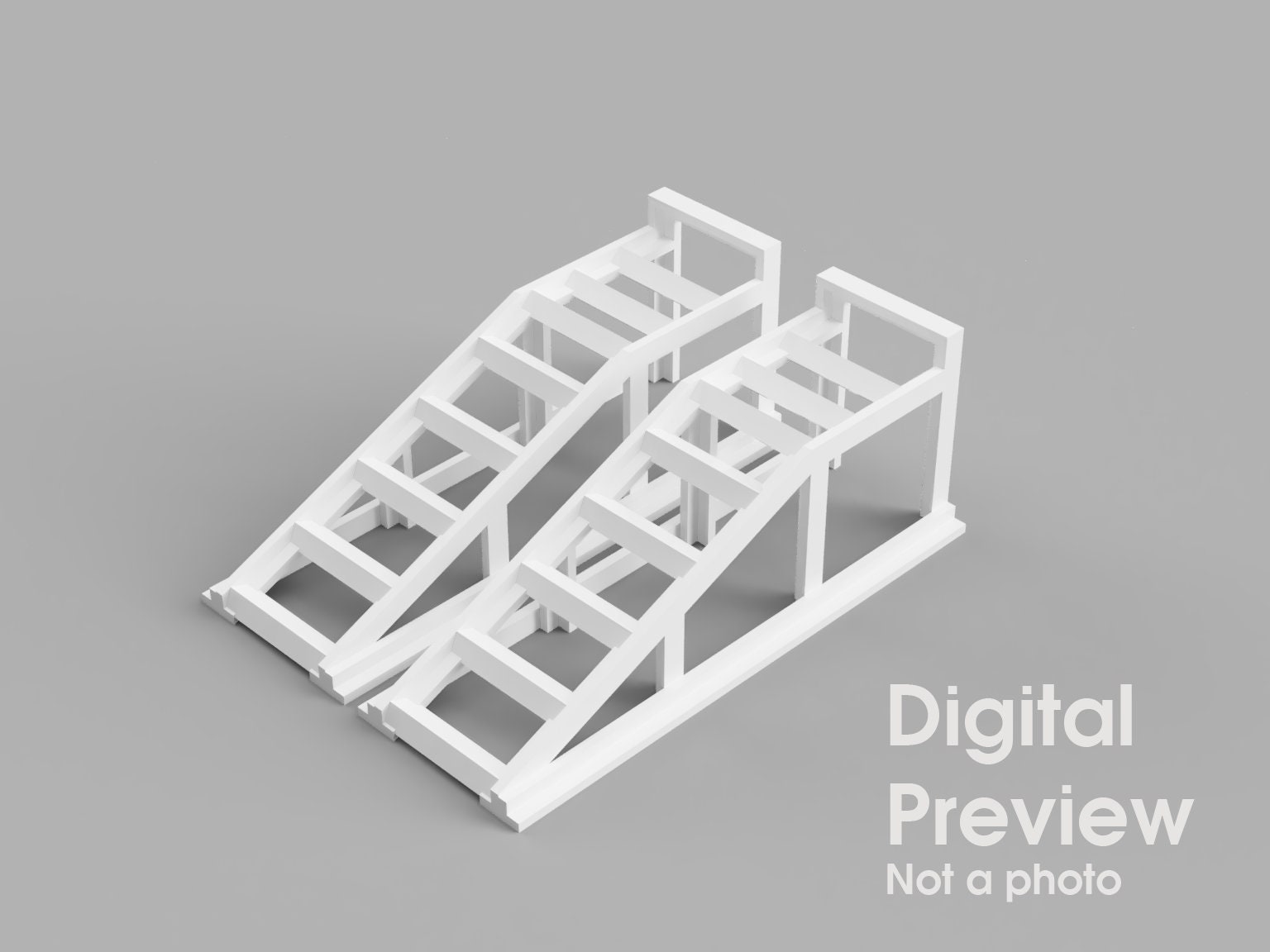 1:10 Scale 3D Model Vehicle Car Ramps (pair) Garage Diorama - Etsy UK