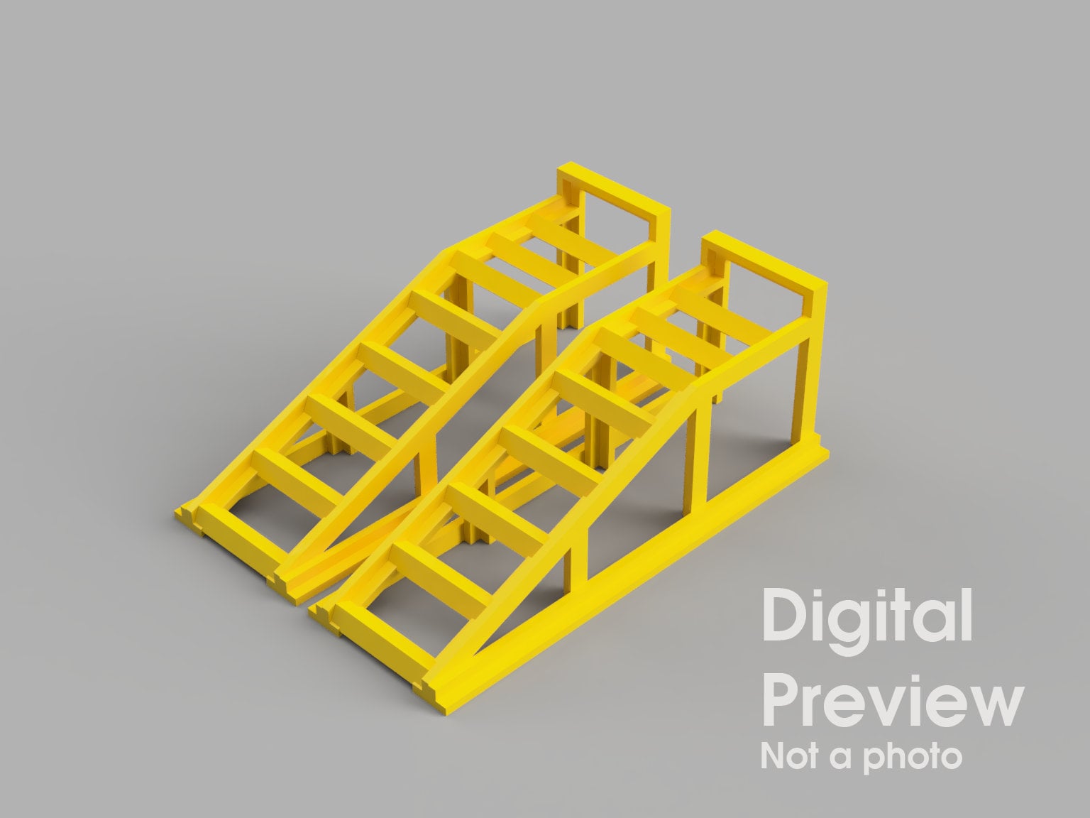 1:10 Scale 3D Model Vehicle Car Ramps (pair) Garage Diorama - Etsy