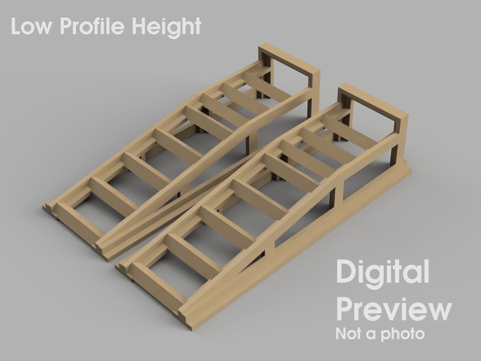 1:24 Scale 3D Model LOW PROFILE Car Ramps pair Garage | Etsy Australia