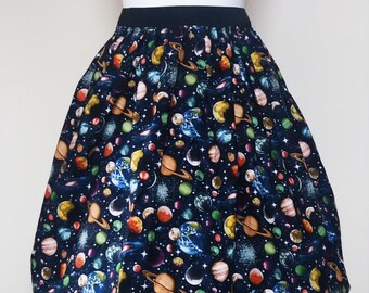 Planets Skirt, Space Skirt, Womans Planets Skirt, Womans Space Skirt ...