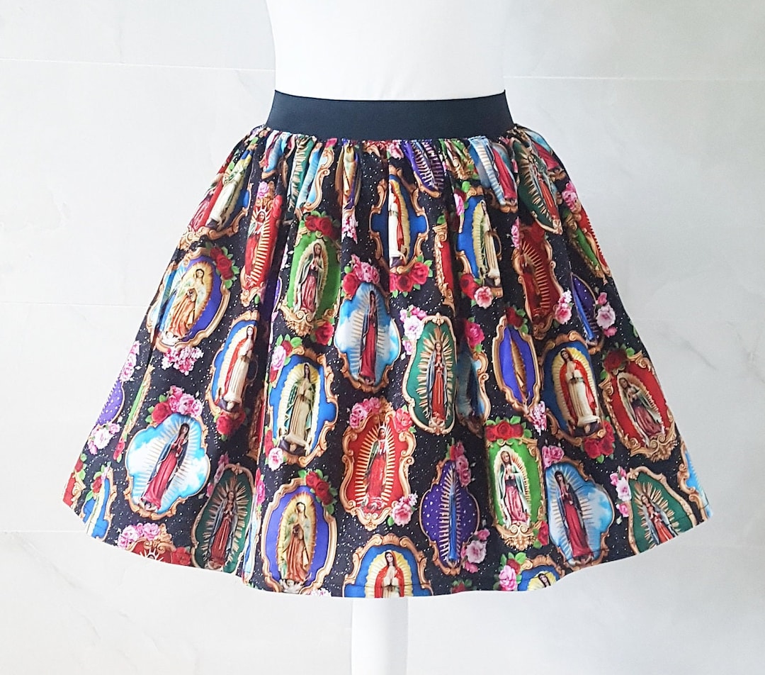 Religious Skirt, Religious Gift, Religious Clothing, Lady of Guadalupe ...