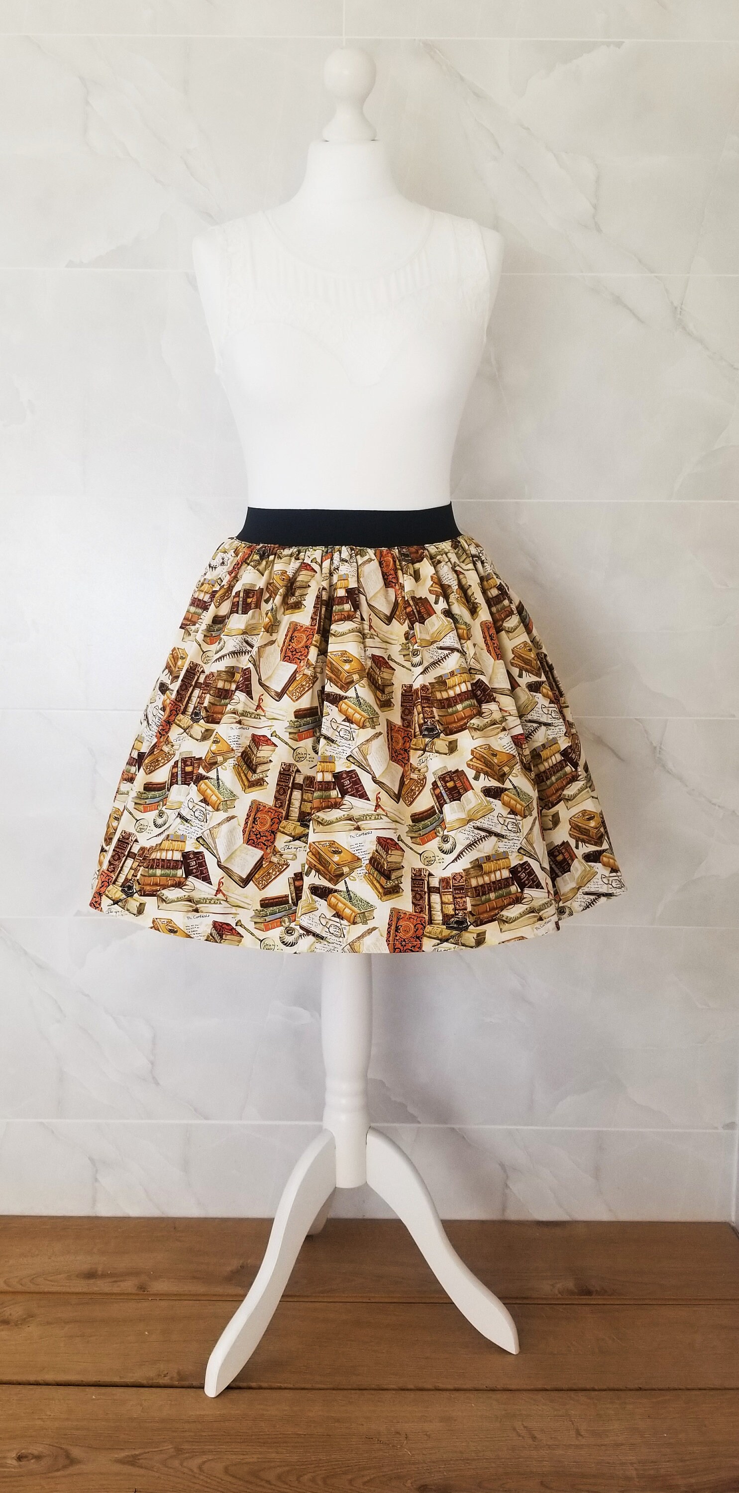 Book Skirt Womans Literature Skirt Womans Skirt Library - Etsy