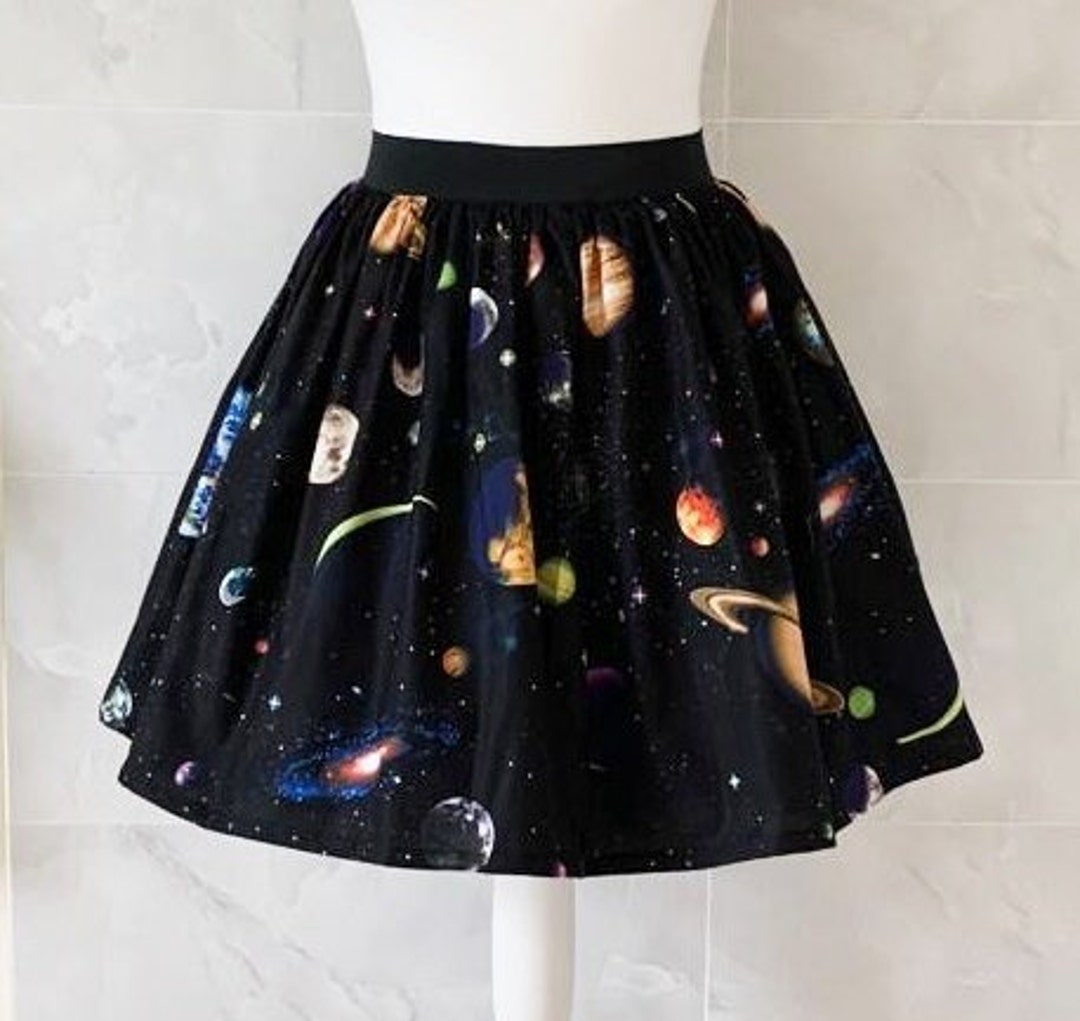 Space Skirt, Planets Skirt, Womans Planets Skirt, Womans Space Skirt ...
