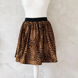 Leopard Skirt, Womans Leopard Skirt, Womans Skirt, Gathered Skirt ...