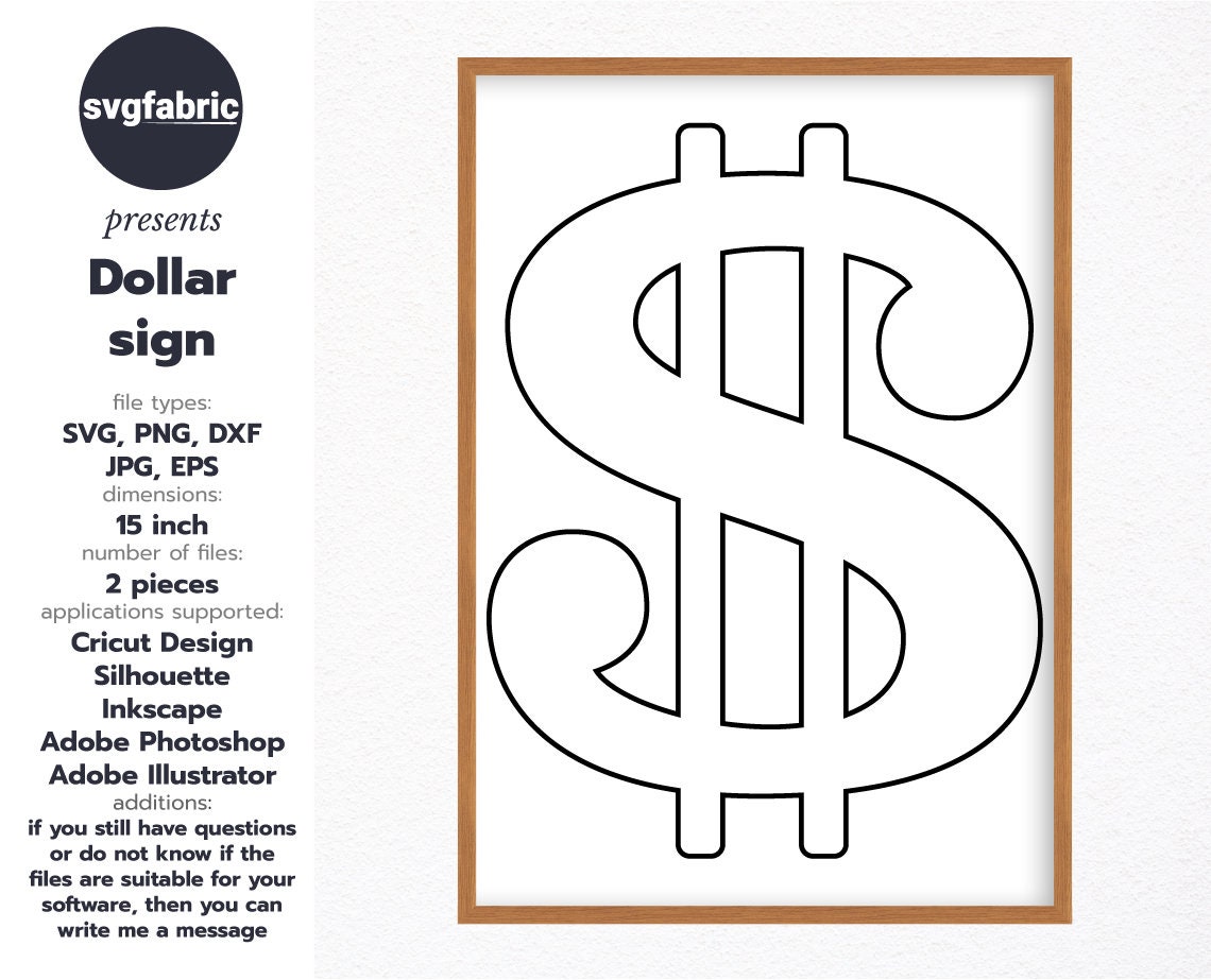 Dollar sign svg Dollar sign svg file Dollar sign cut file | Etsy