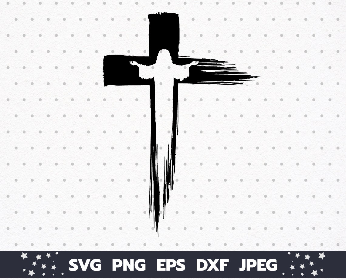 Cross Svg Cross Svg File Cross Dxf Distressed Cross Svg | Etsy