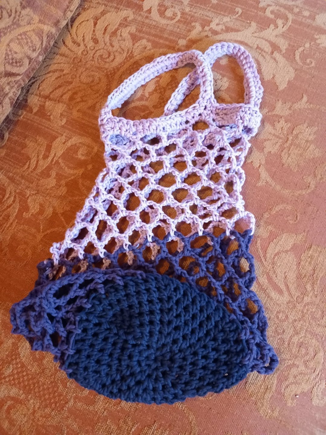 Hand-made CROCHET String Market BAG Shopping 100% Cotton Eco Friendly ...