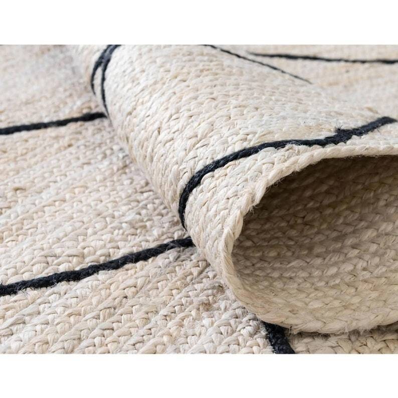 White Jute Rug Natural Jute Rug Handwoven Jute Area Rug - Etsy