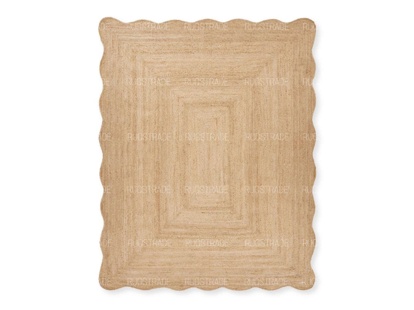 Natural Jute Rug Wavy Edge Rug Scalloped Jute Rug Bohemian - Etsy Australia