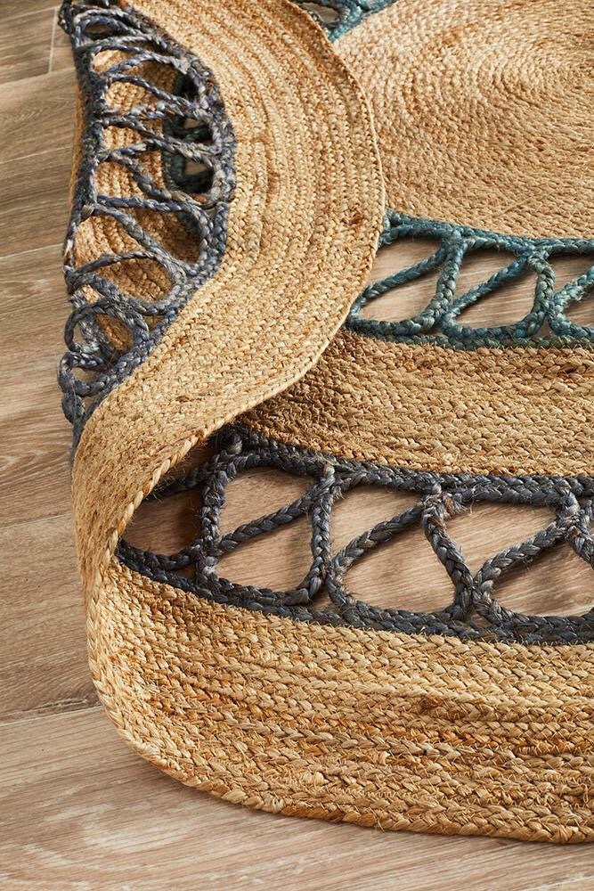 Natural Handwoven Jute Rug Round Round Boho Rug Large Round | Etsy