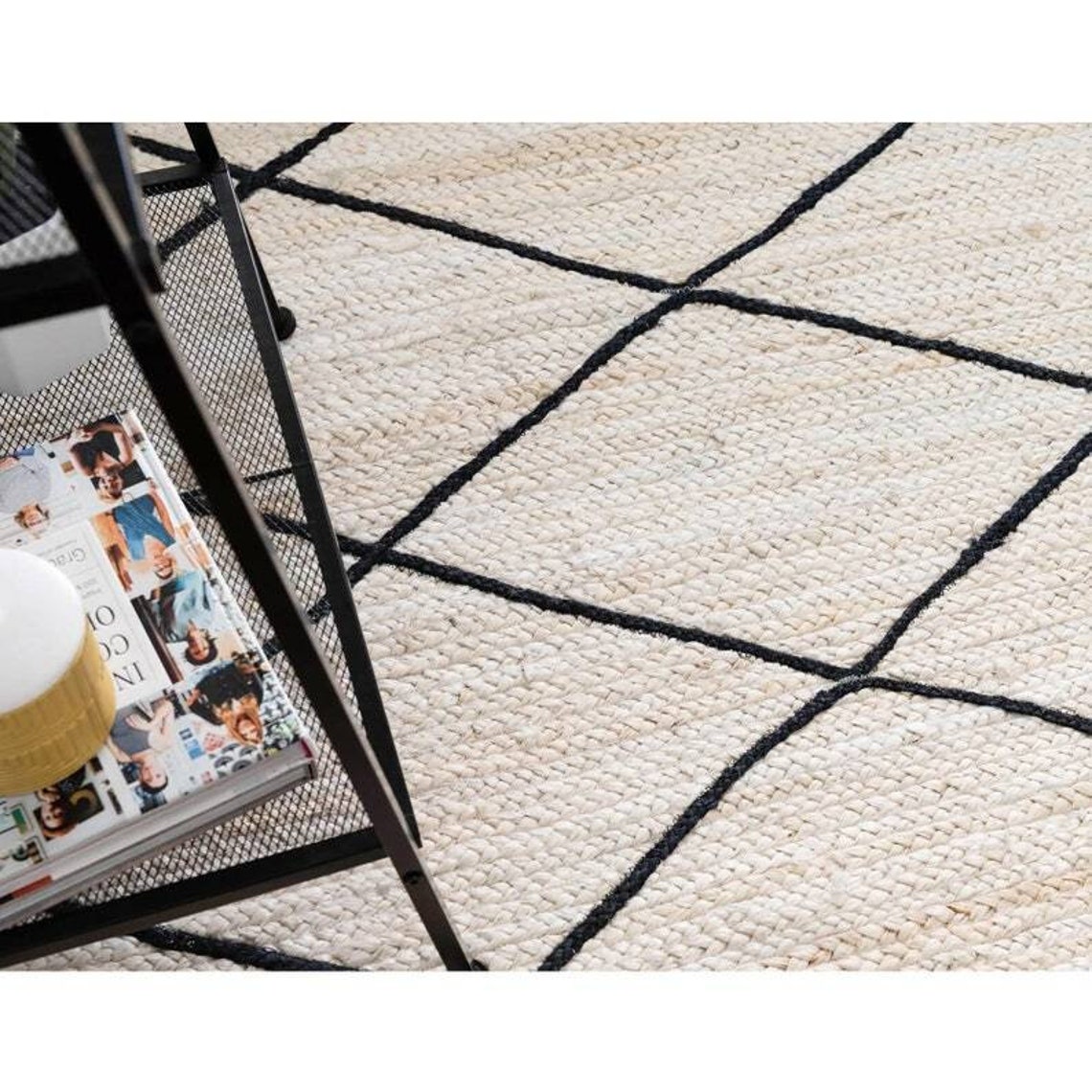 White Jute Rug Natural Jute Rug Handwoven Jute Area Rug - Etsy