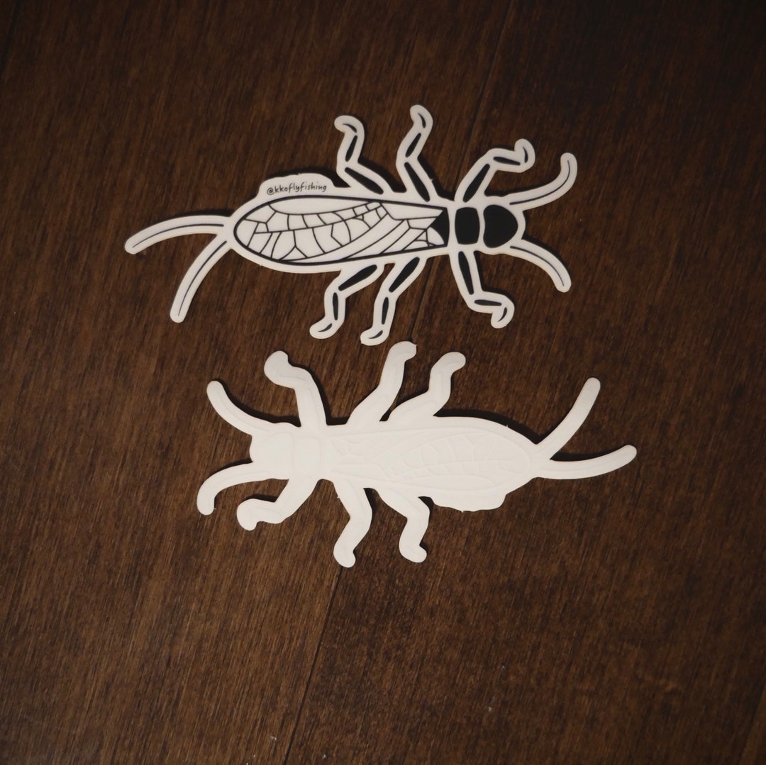 Stonefly Adult | Vinyl Fly Fishing Sticker - Etsy