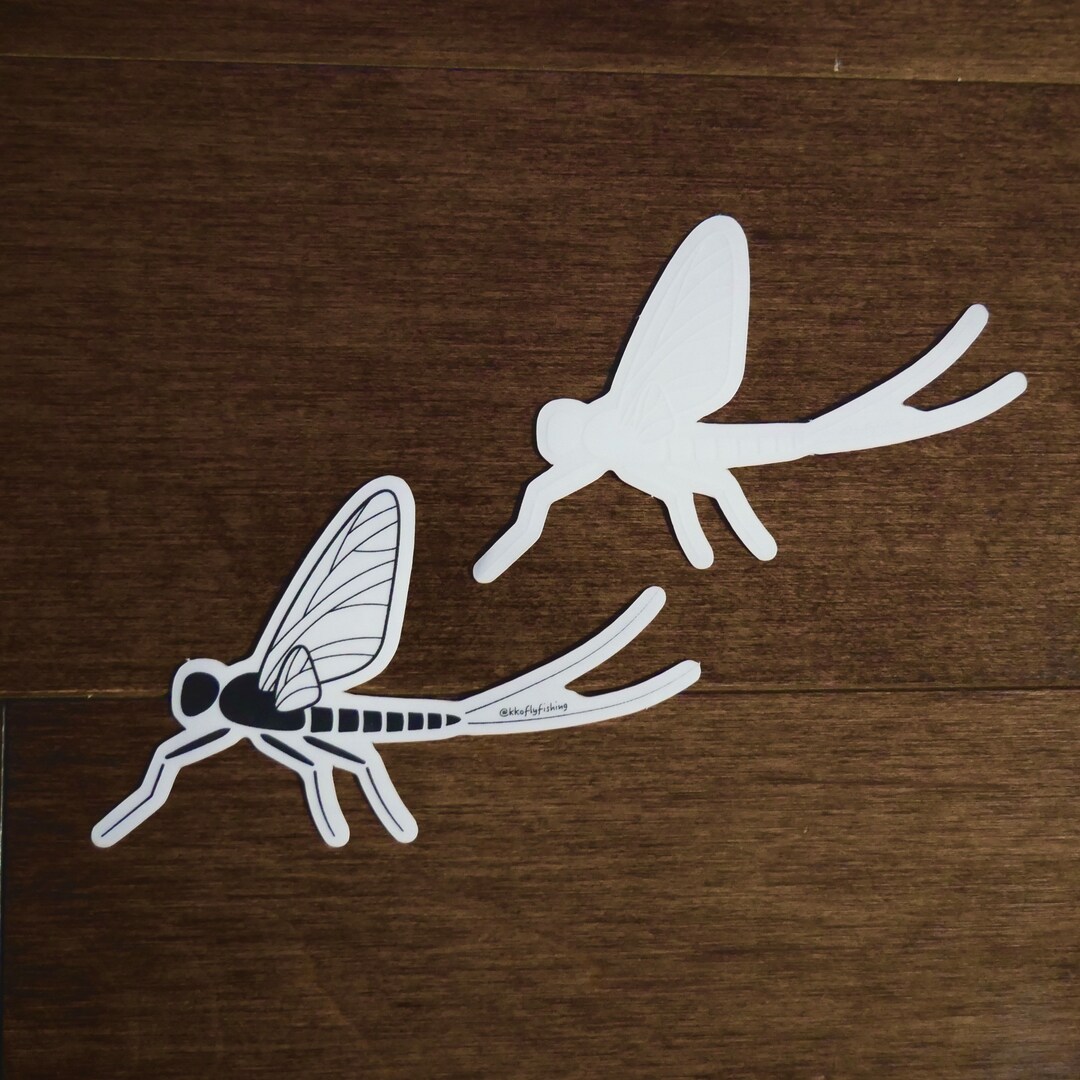 Adult Mayfly | Vinyl Fly Fishing Sticker - Etsy
