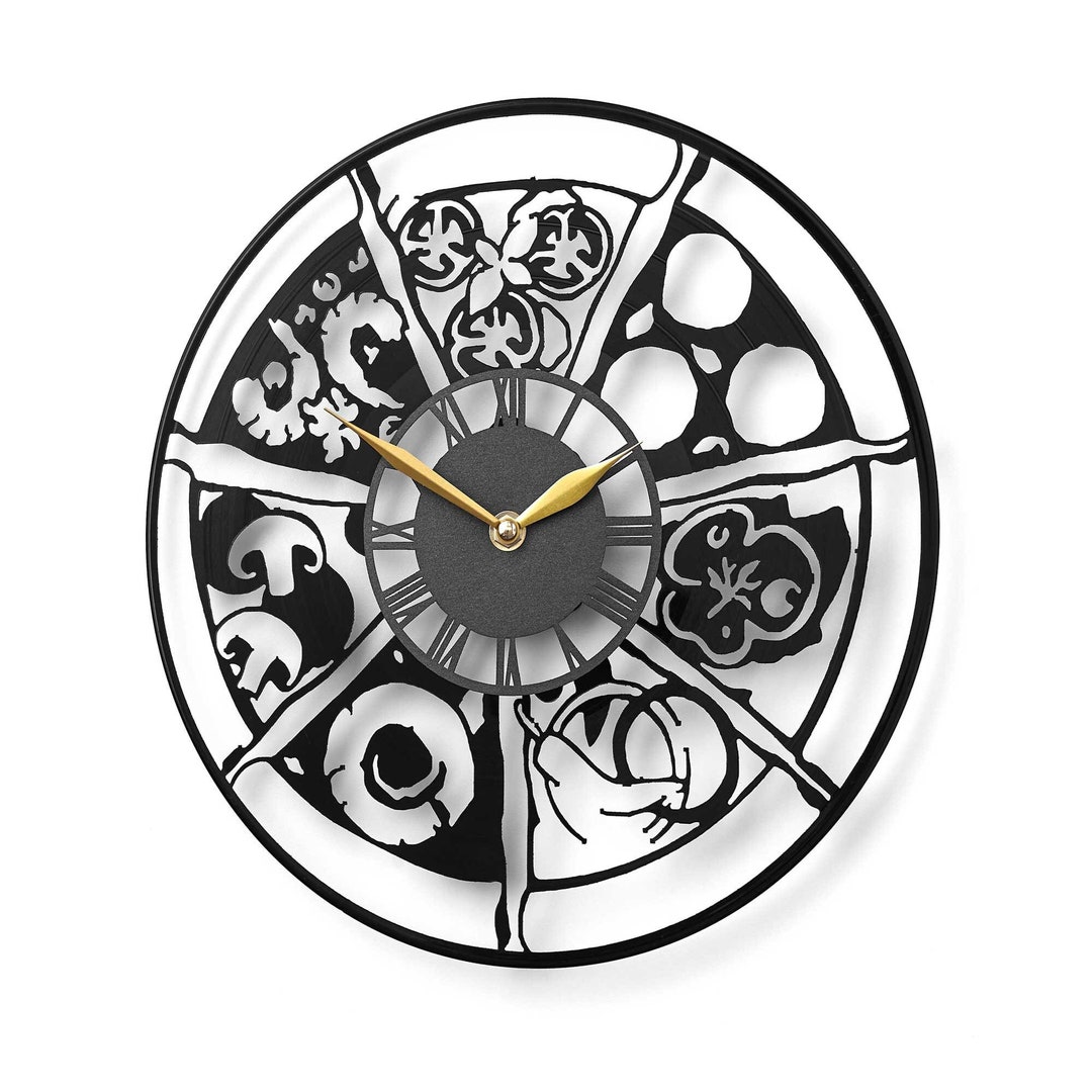 Pizza Clock Kitchen Clock - Etsy