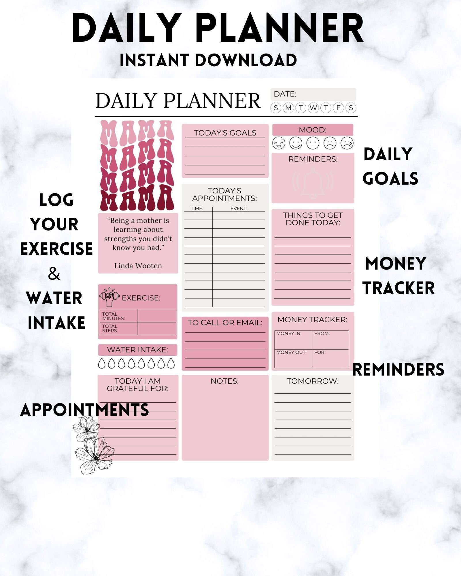 Ultimate ADHD Mom Printable // Mom Life Planner // Organizational ...