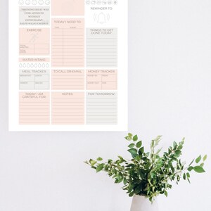 Printable ADHD Planner // Gray and Pink // Organizational Planner for ...
