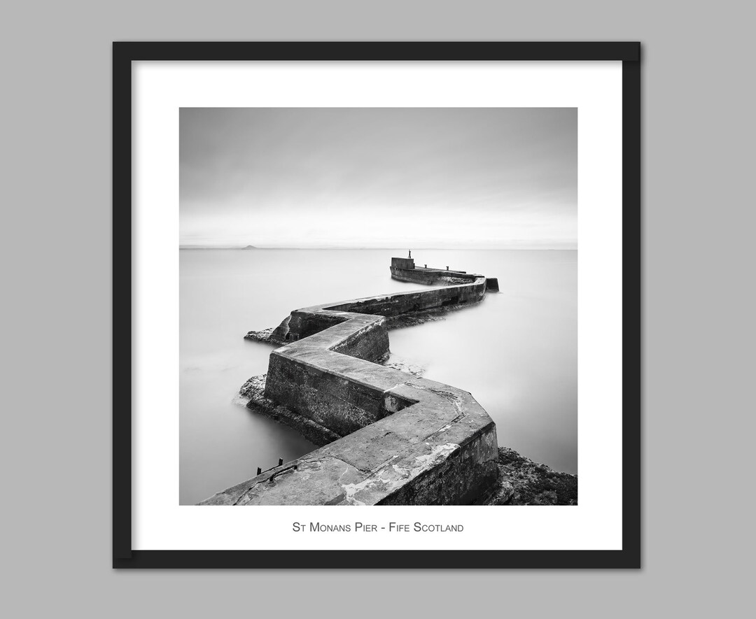 St Monan's Pier, Fife Schottland: Schwarz & Weiß Fine Art Print - Etsy.de