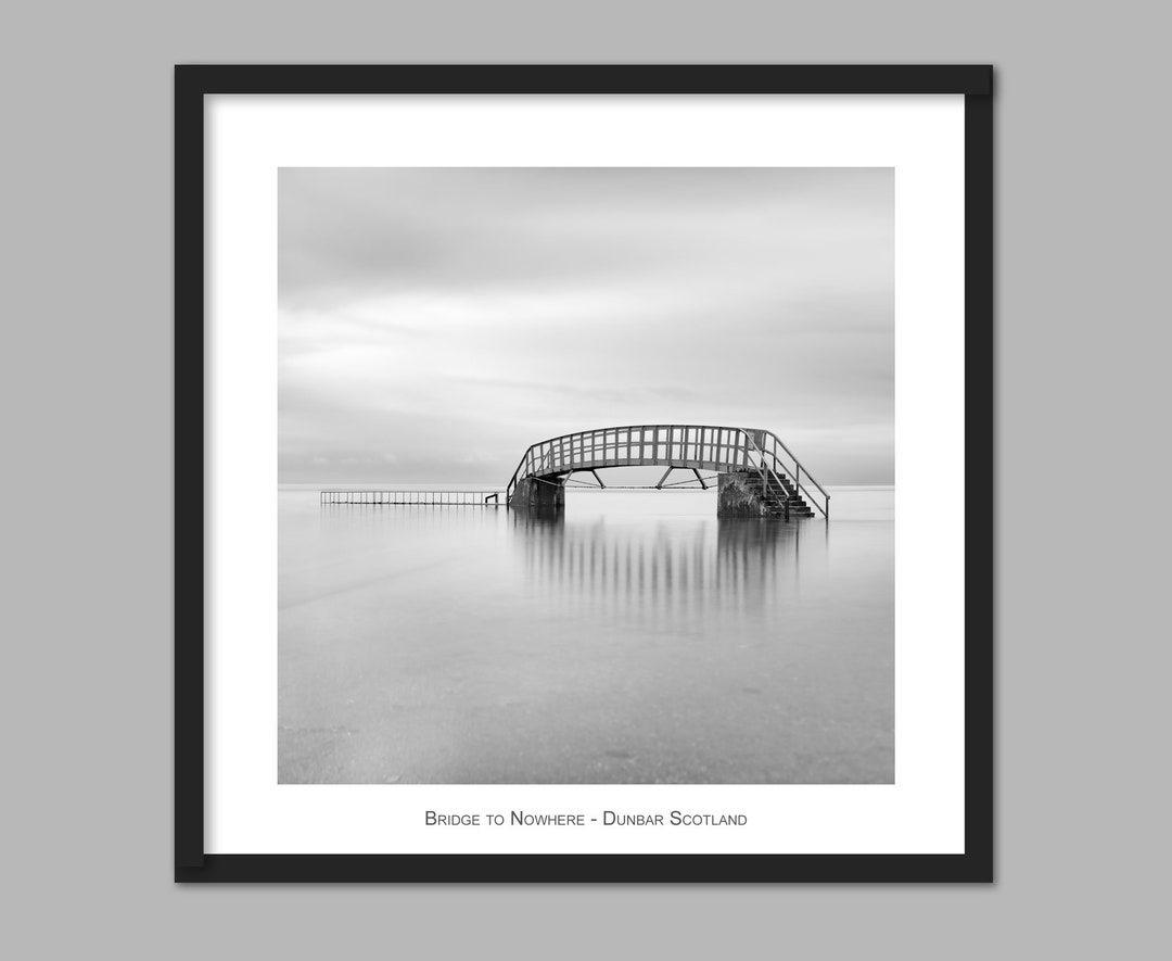 Dunbar Scotland 'bridge to Nowhere' Black & White Fine Art Print - Etsy