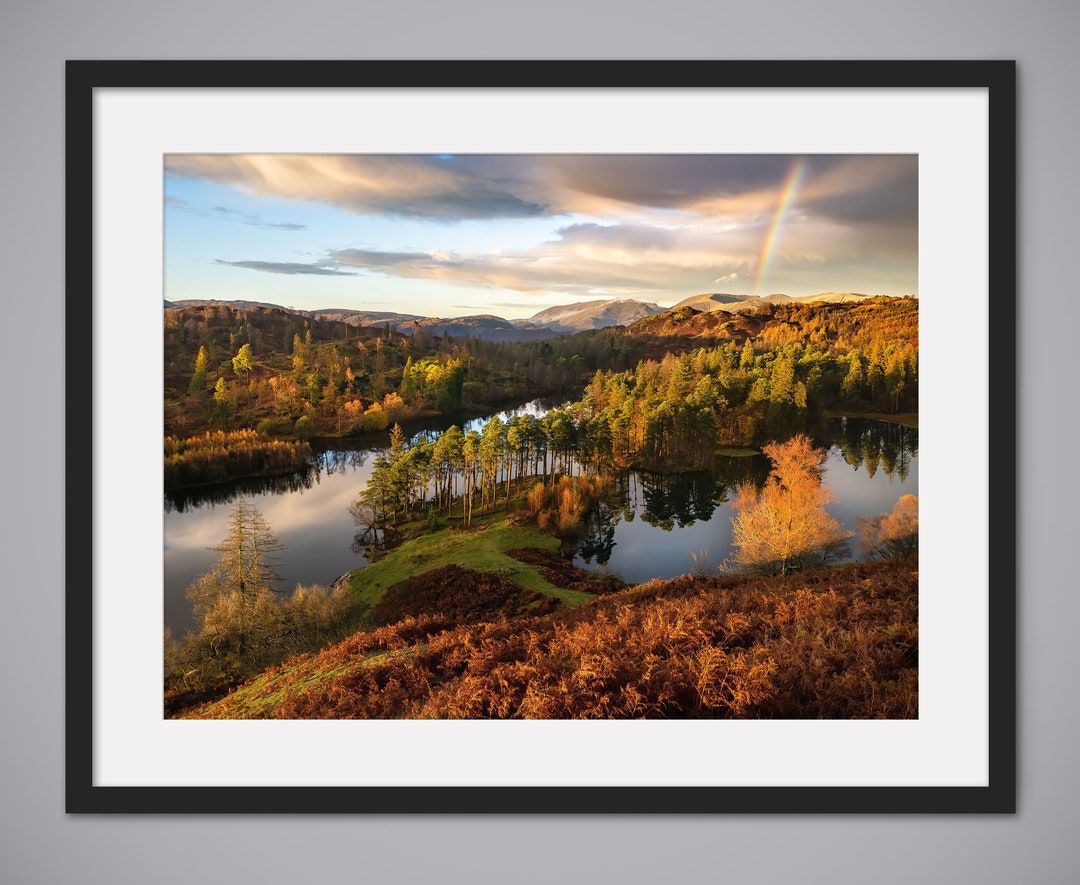 Tarn Hows Rainbow Print, the Lake District - Photographic Print, Canvas ...