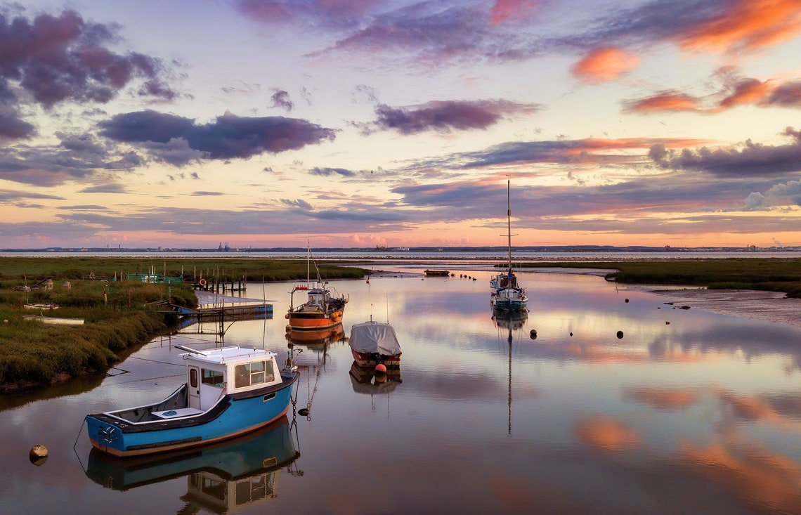 Sunk Island Sunset Humber Estuary Hull Photographic Print - Etsy