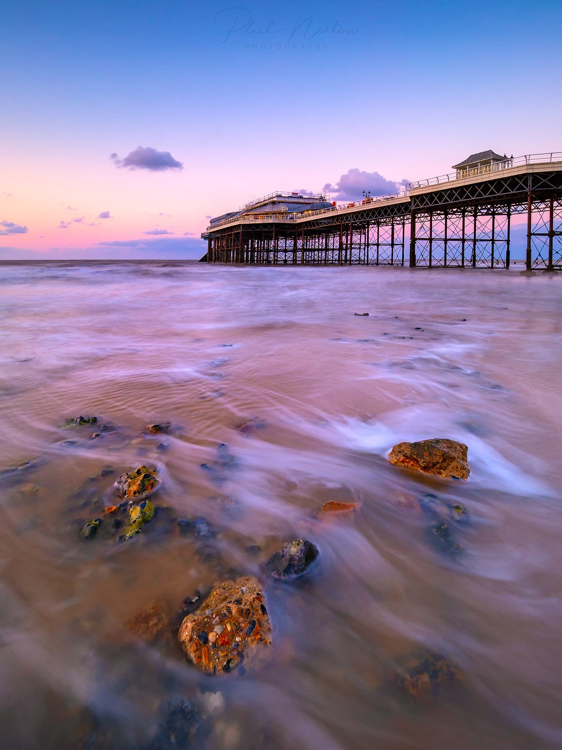 Cromer Pier at Sunset portrait, Norfolk, East Anglia Photographic Print ...