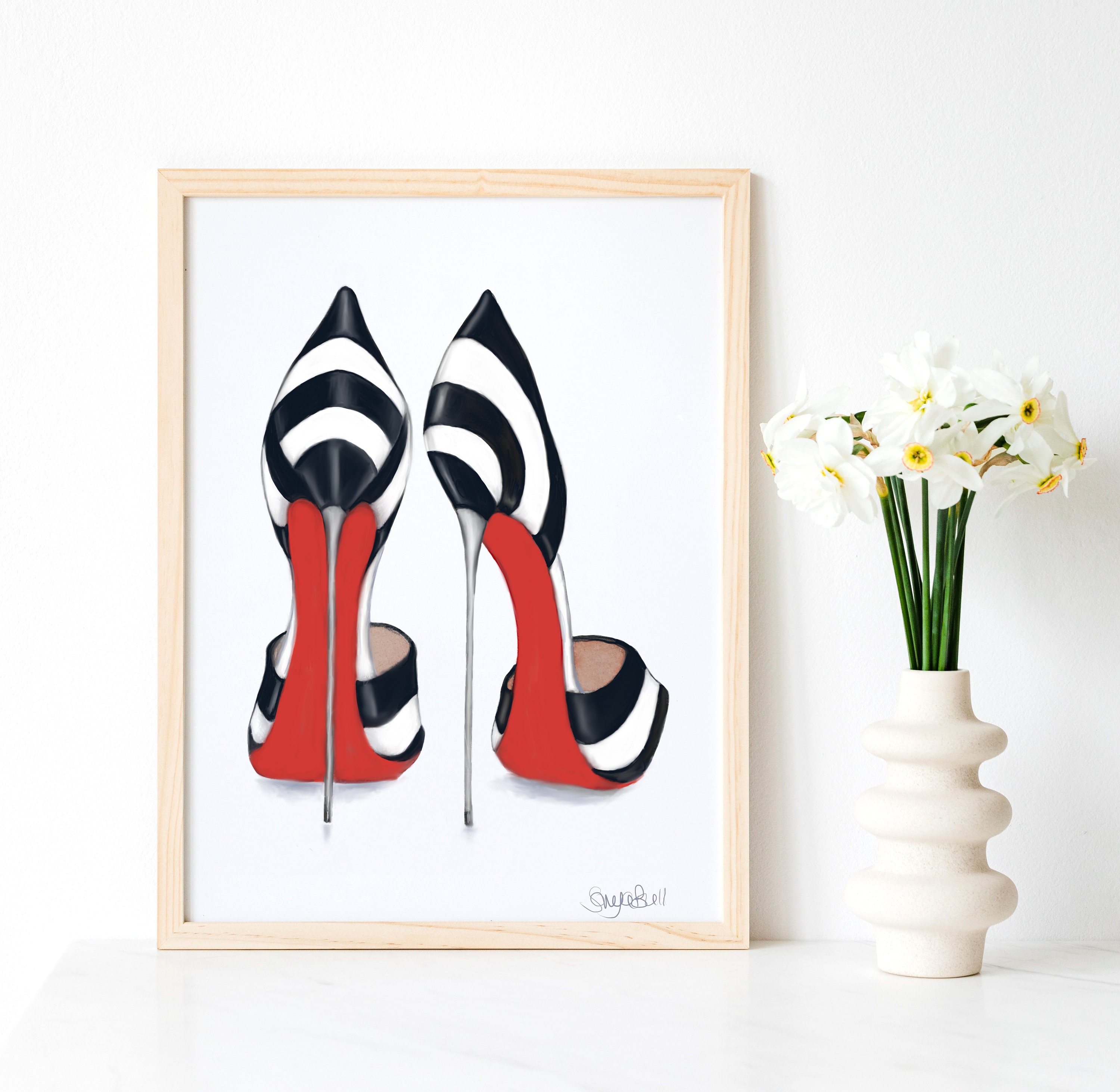 High Heels Art Print, Fashion Wall Art, Shoes Fashion Print, Fashion ...