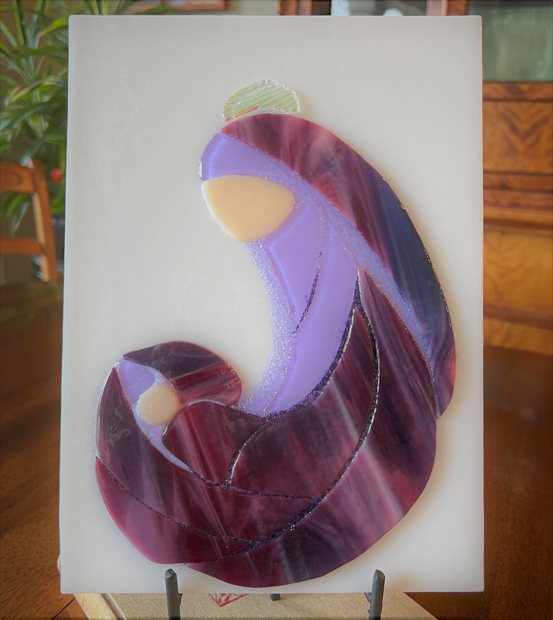 Fused Glass Madonna and Child - Etsy