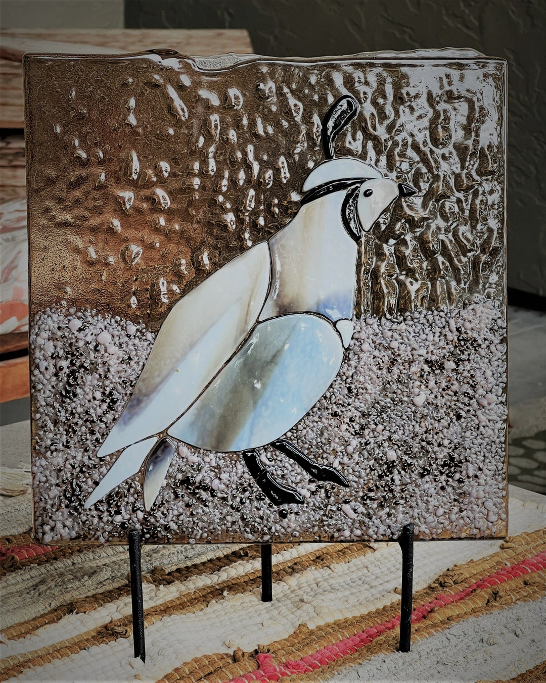 Quail in Fused Glass Art for a Bird Lover - Etsy