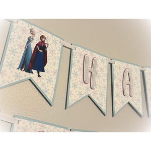 Winter Princess Inspired Birthday Banner / Elsa and Anna Party Decor ...