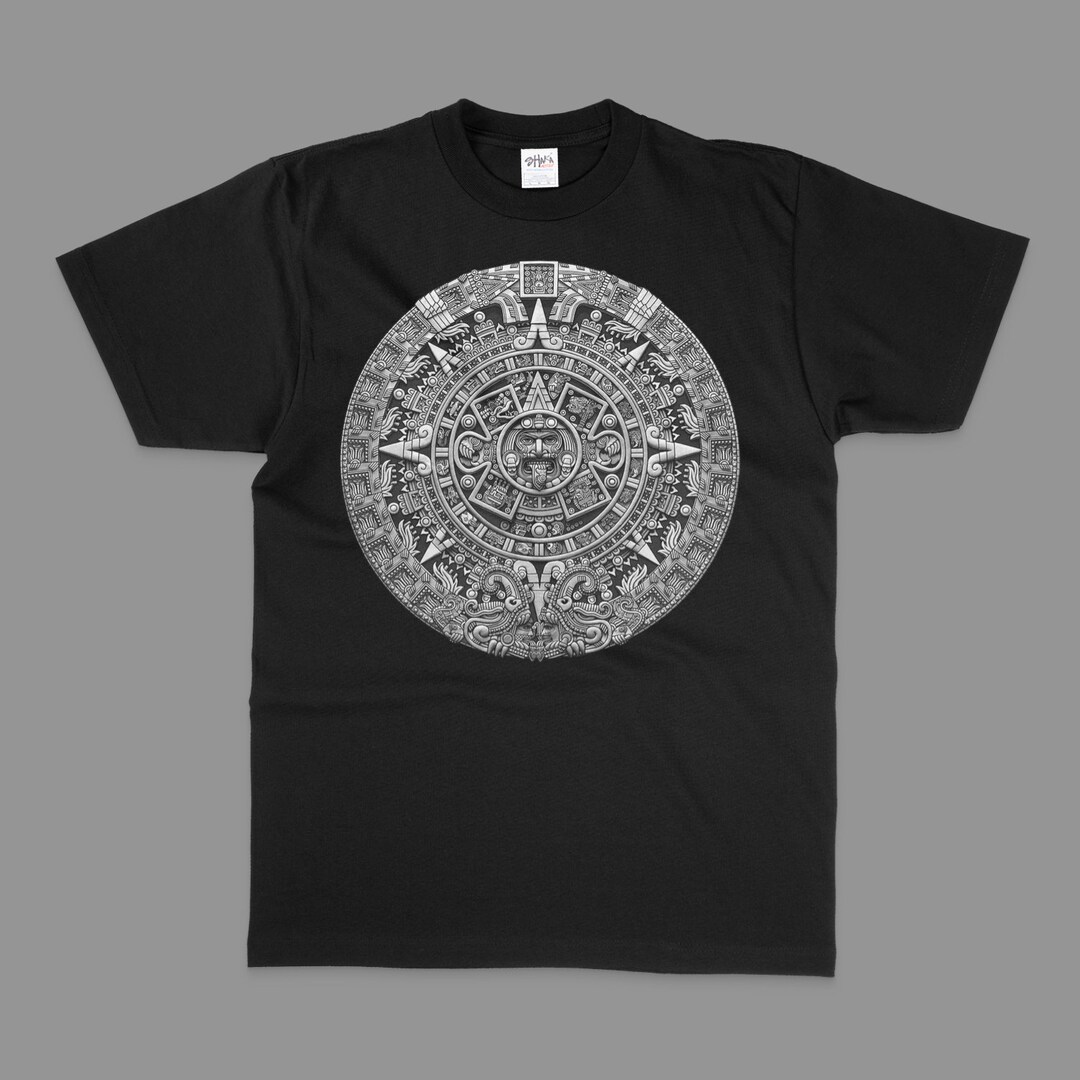 Aztec T-shirt Mayan Calendar T-shirt Mayan Art - Etsy