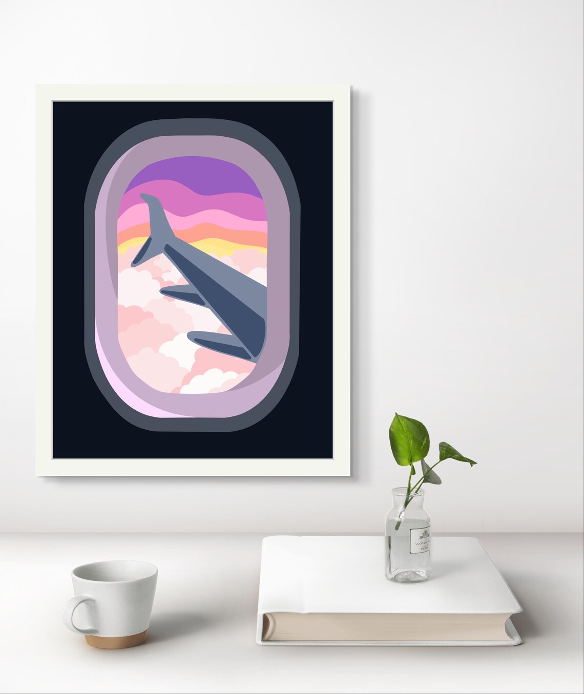 Airplane Window View Instant Download Art Print | Travel Themed Wall ...