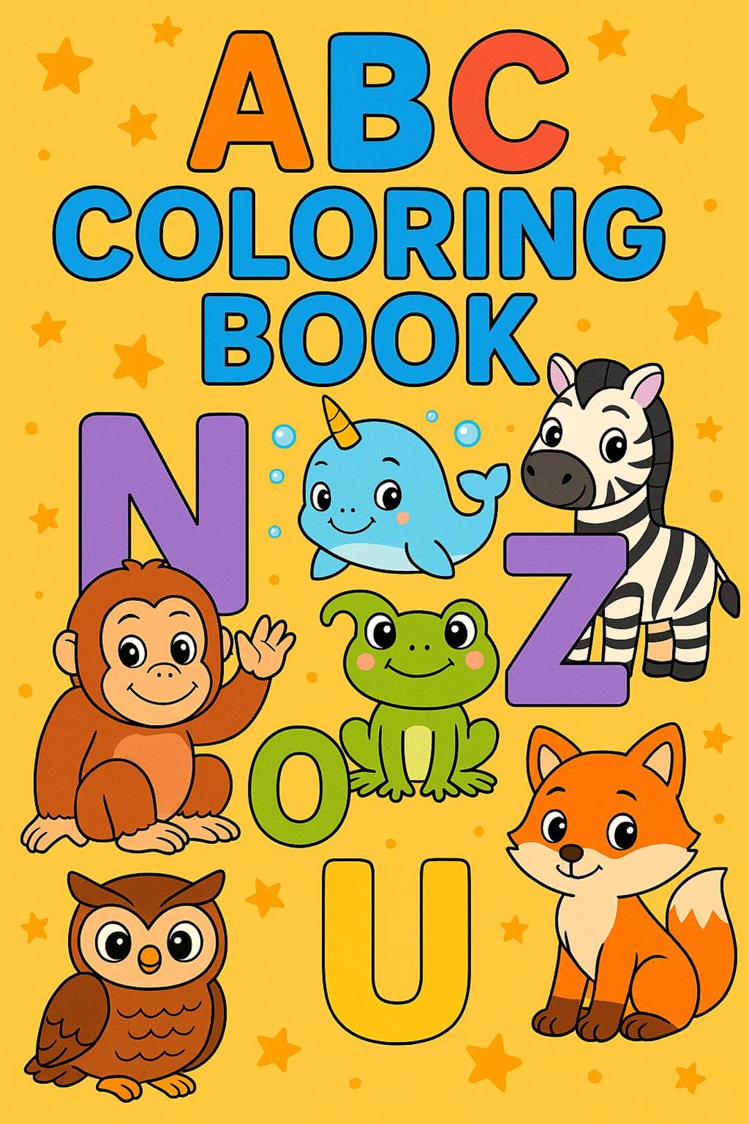 ABC Coloring Fun – N to Z Alphabet Book for Kids - Etsy
