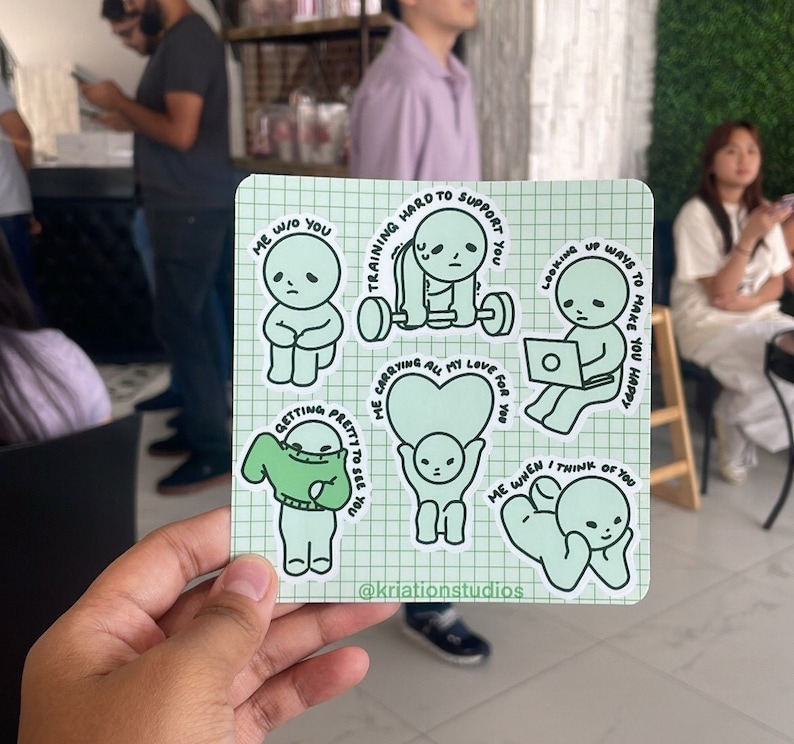 Smiski Love Sticker Sheet | Weatherproof Vinyl Stickers - Etsy