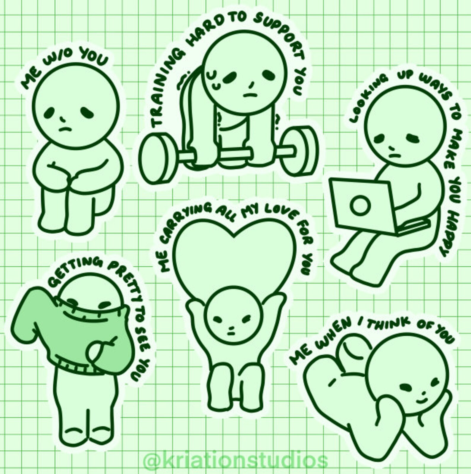 Smiski Love Sticker Sheet | Weatherproof Vinyl Stickers - Etsy